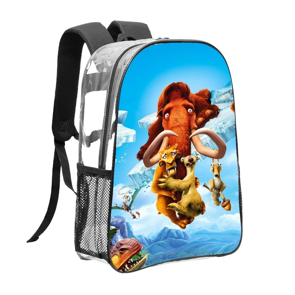 ice age Pattern Transparent Backpack Lightweight And fashionable ...