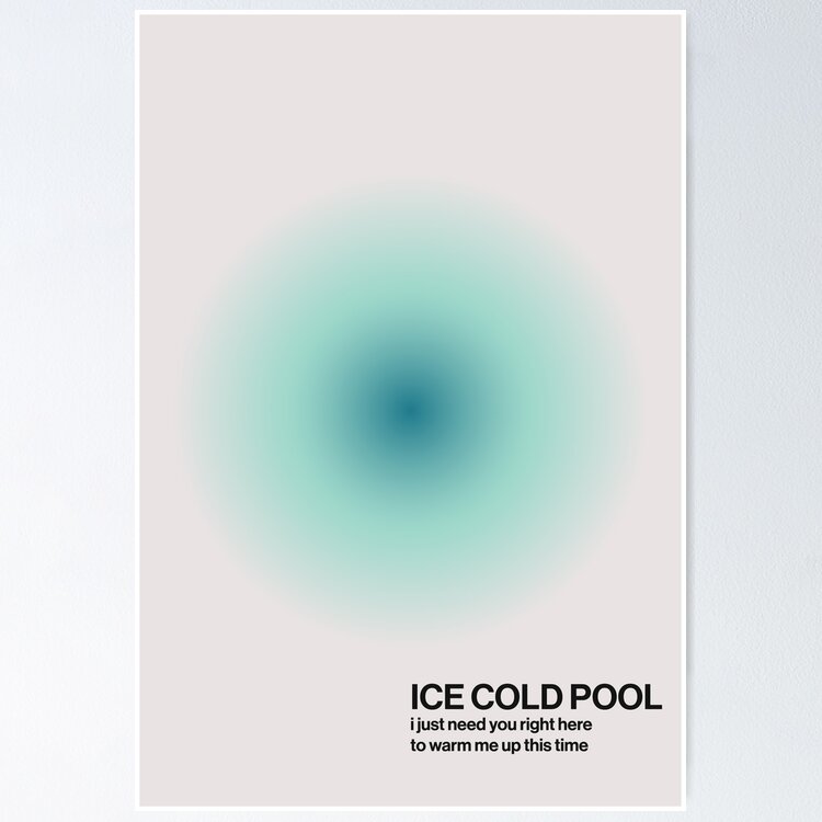 ice cold pool gradient aura UNFRAMED Poster, 8x12 - Walmart.com