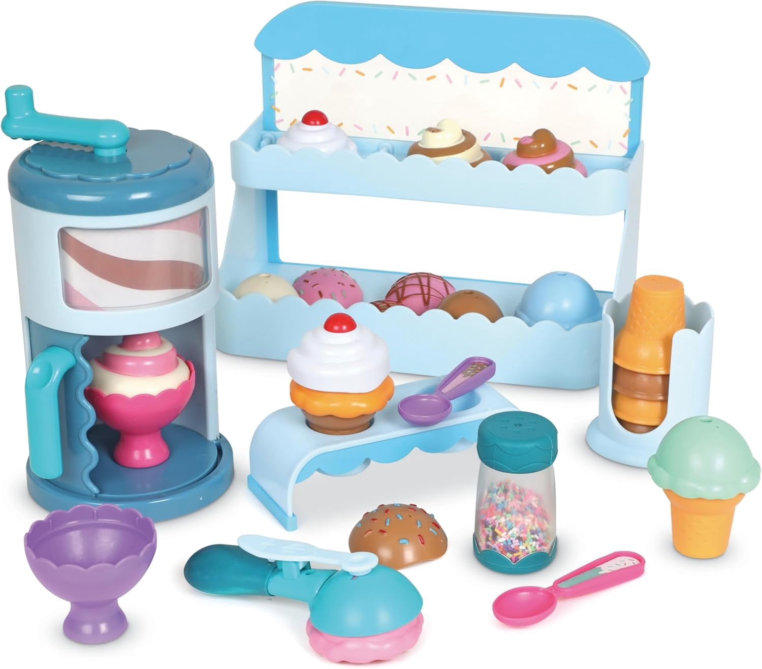 ice cream shop, ice scoop, swirl ice cream machine, toy cone, toy food ...