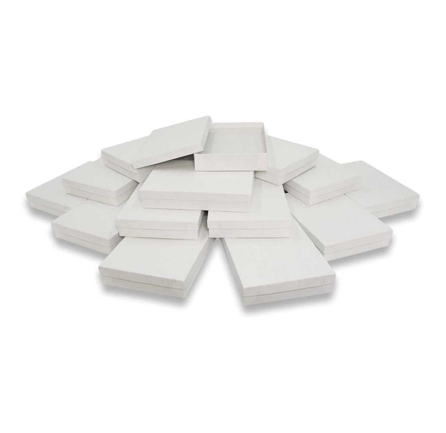 'icePackagig - 20 Qty - White Cotto Filled Gift Boxes - Size 7" x 5" x ...