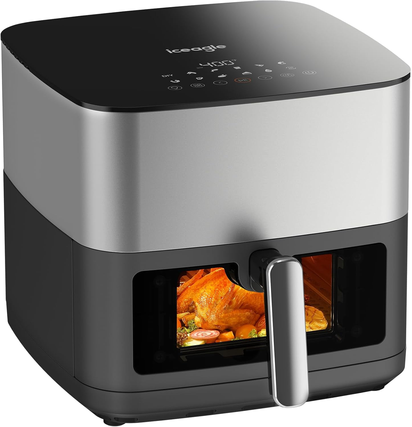 iceagle Dual Air Fryer 11 Quart - 6-in1 Airfryer with 2 Frying Baskets ...