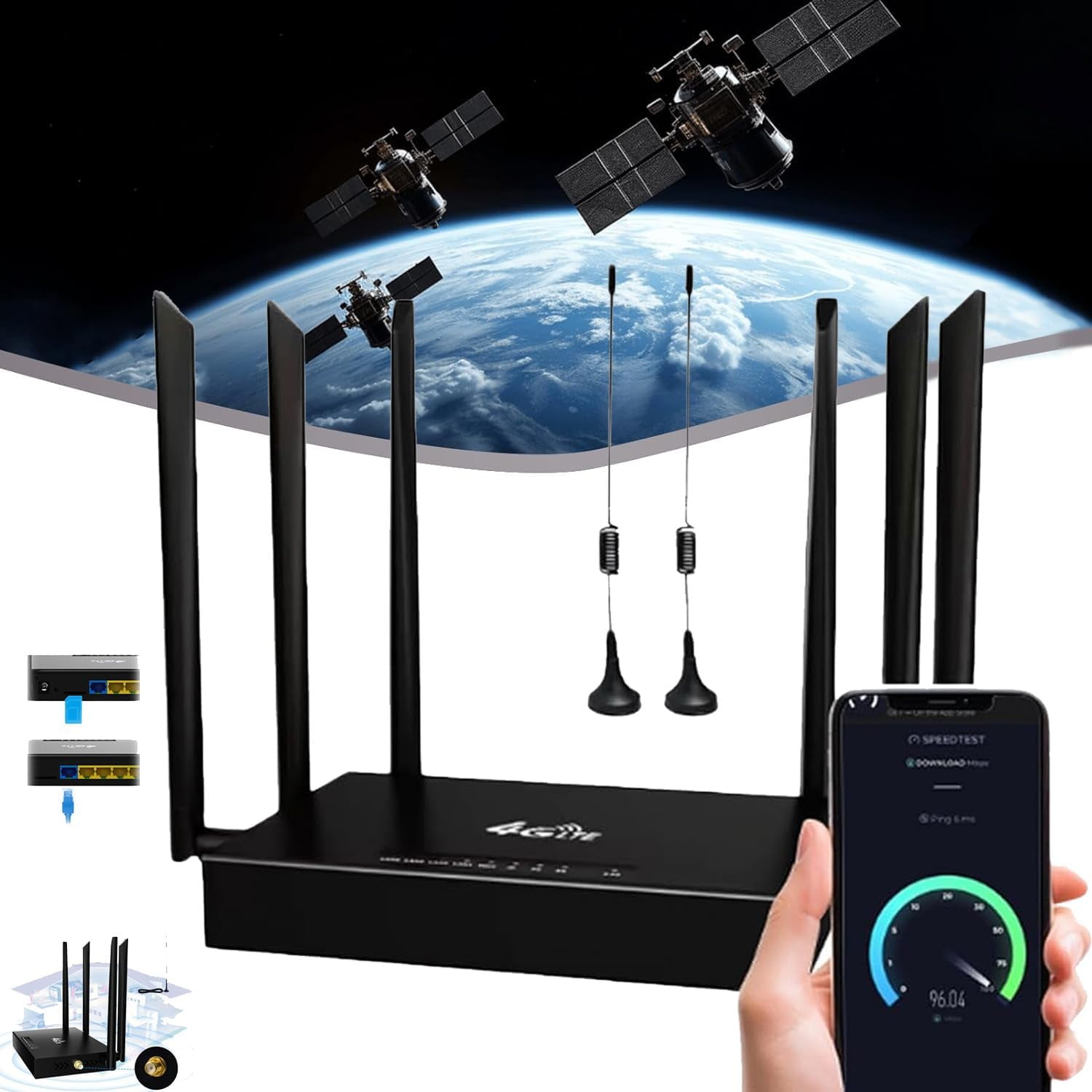 icedactive Ultra Link Free WiFi Router – Unlimited Satellite Internet ...