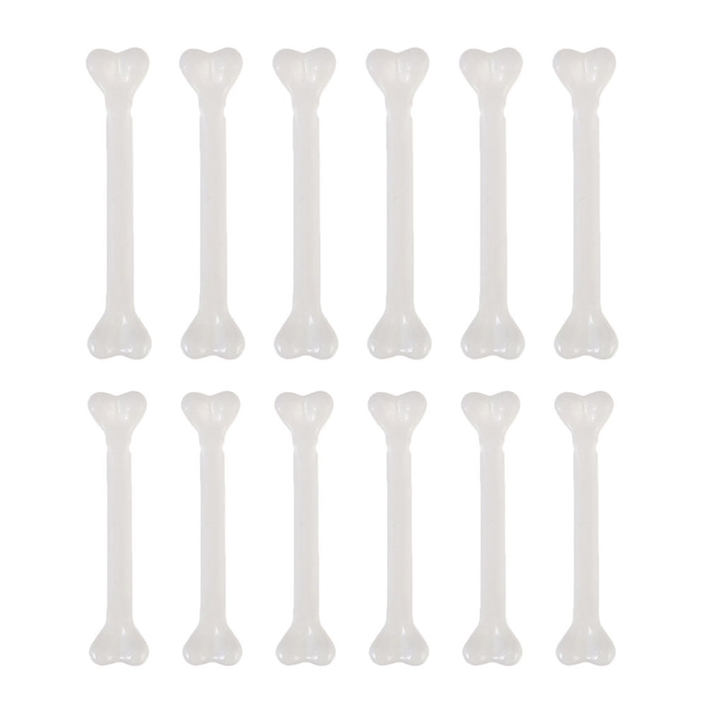 FENGGUIQU 12Pcs Fake Human Bone Decor White Plastic Tabletop Accessory ...
