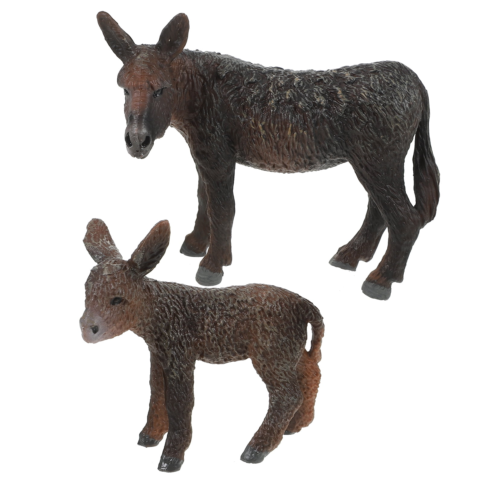 icolorfuled 2pcs Standing Donkey Figure Plastic Donkey Model Desktop ...