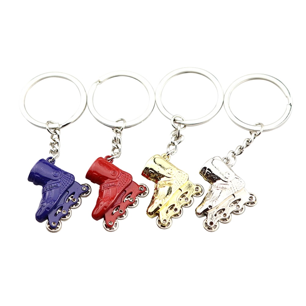 icolorfuled 4 Cartoon Roller Skates Keychain - Colorful Shoe Model ...