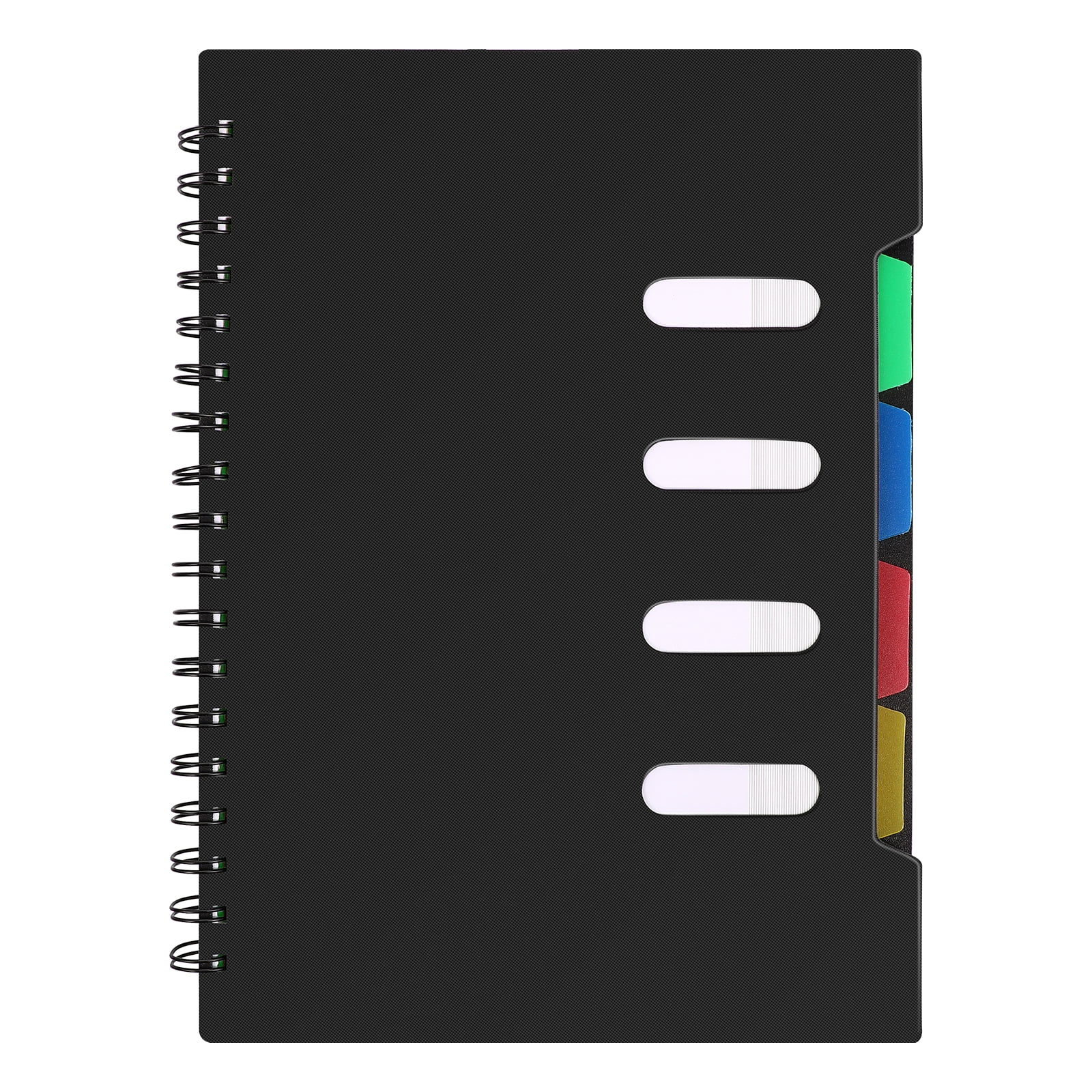icolorfuled 5-Subject Spiral Notebook with Divider Tabs - Wide Ruled ...
