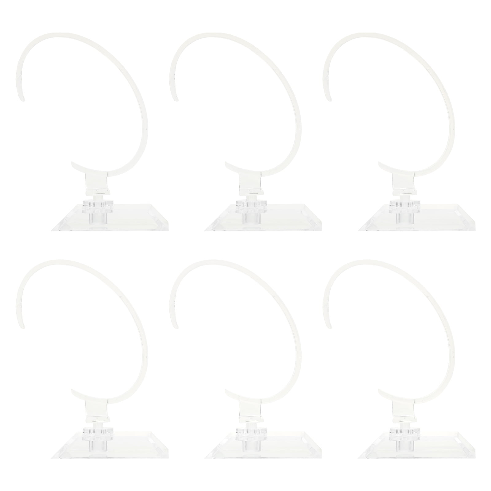 Clear Plastic Watch Stand for Storage White Color 6 Pieces Universal ...