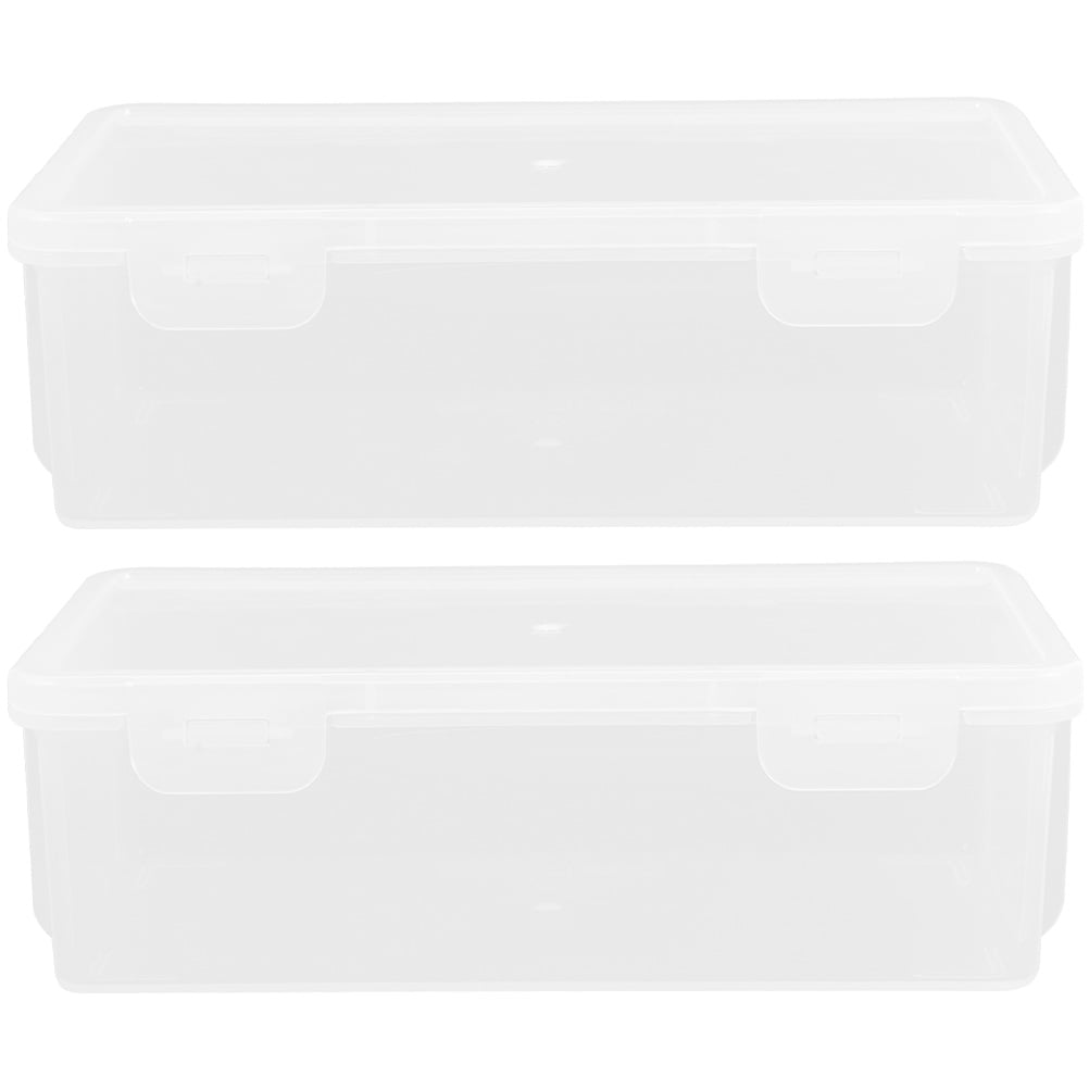icolorfuled Clear Plastic Bread Box 2Pcs for Fresh-keeping - Walmart.com
