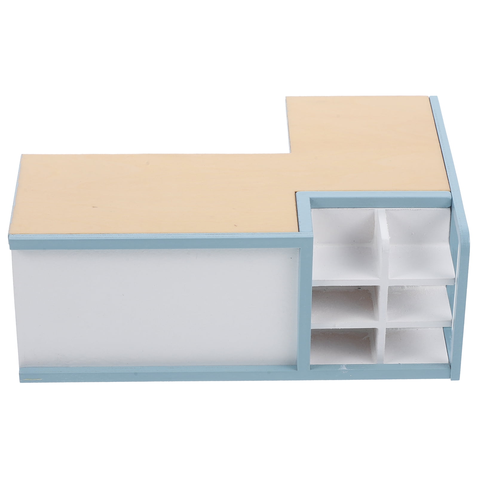 icolorfuled Miniature Wood Supermarket Checkstand Furniture Accessory ...