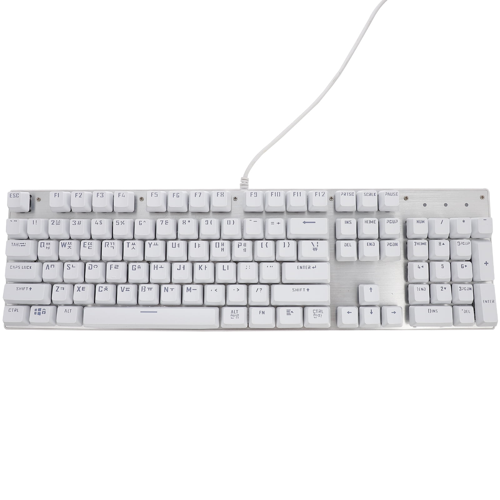 icolorfuled PC Gaming Keyboard Key Caps - DIY White Korean Keys for ...