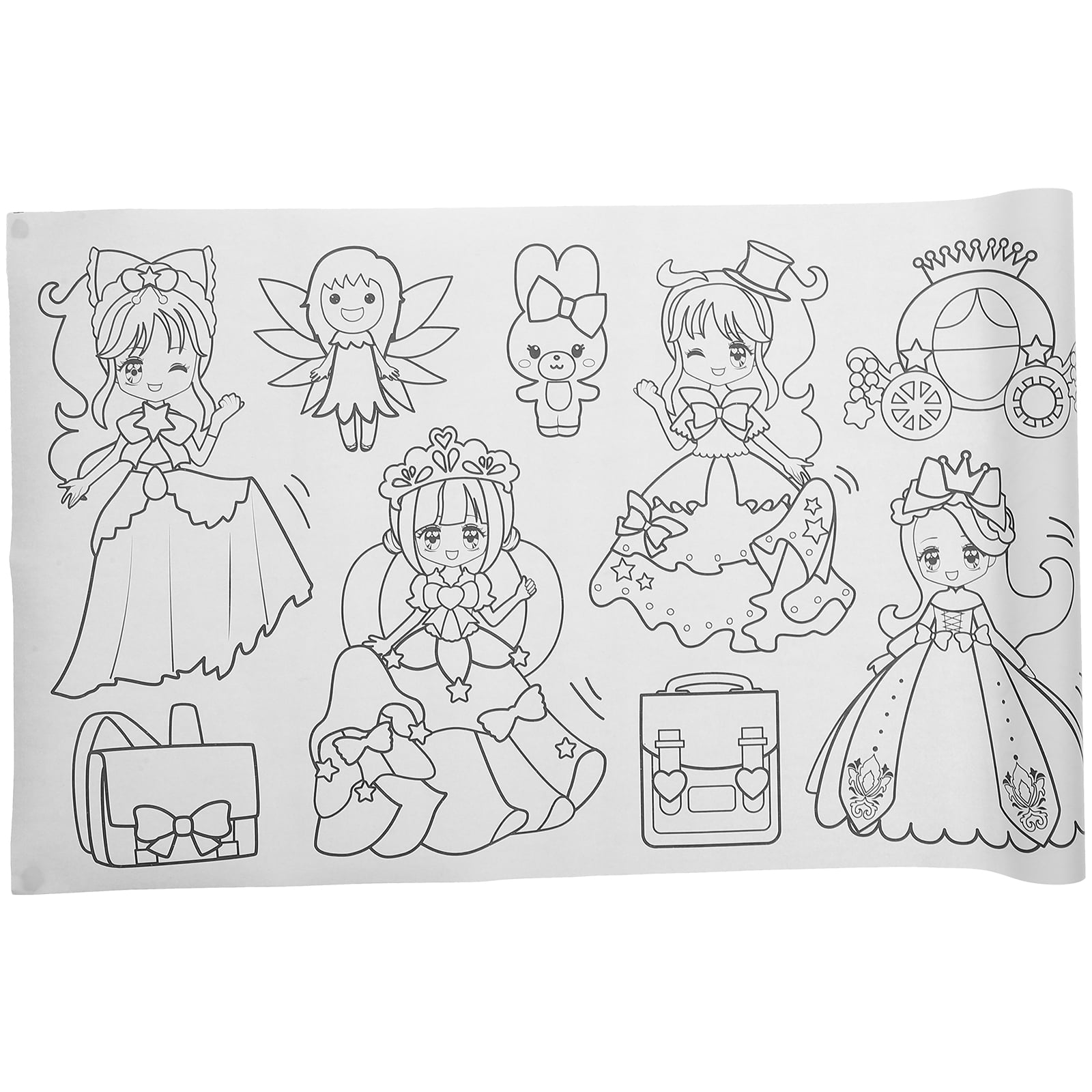 icolorfuled VICASKY Children's Drawing Roll Princess Coloring Paper ...