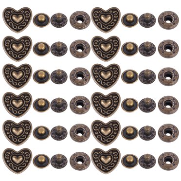 50 Sets Sew On Snaps Buttons Metal Snaps Fasteners Press Studs Buttons ...