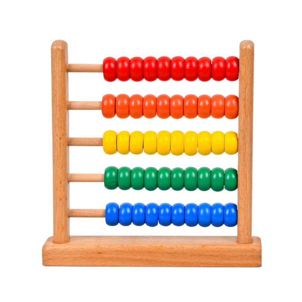 icolorfuled Wooden Abacus Counting Frame for Kids - Montessori Math ...