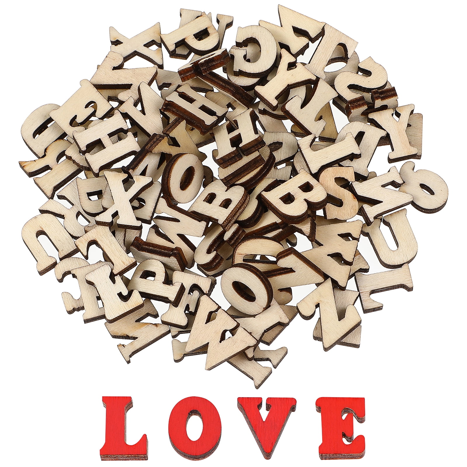 icolorfuled Wooden Alphabet Letters A-Z, 200pcs, 15mm, DIY Crafts ...