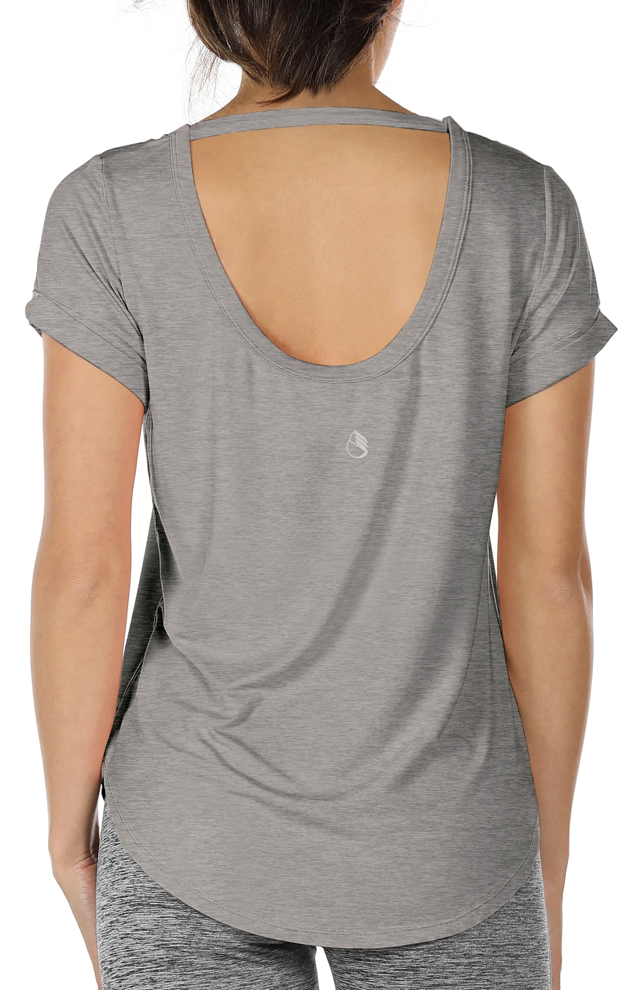 icyzone Open Back Yoga Shirts for Women - Exercise Workout Tops ...