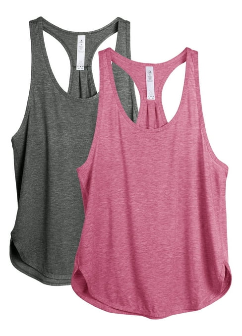 icyzone Women's Racerback Workout Tank Tops - Gym Shirts for Yoga ...