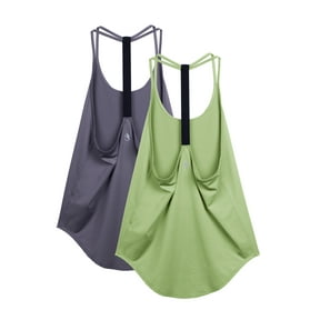 Real Essentials 5 Pack: Women's Crossback Keyhole Open Back Workout ...