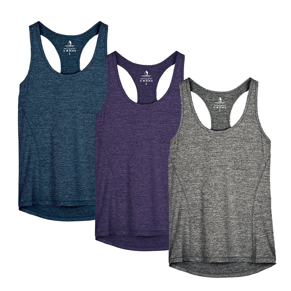 icyzone Workout Tank Tops for Women - Racerback Athletic Yoga Tops ...