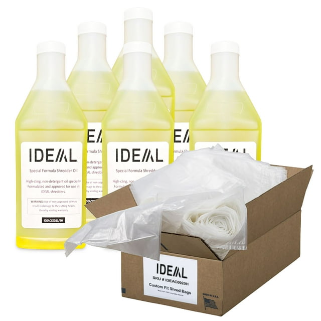 ideal. Shredder Oil and Bag Kit for Large Shredders, 40 Gallon Shredder ...