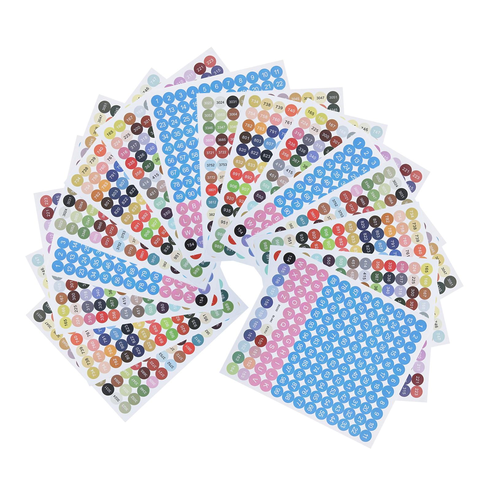idealsgarden DMC Number Sticker Sheets Number Inventory Organizer ...