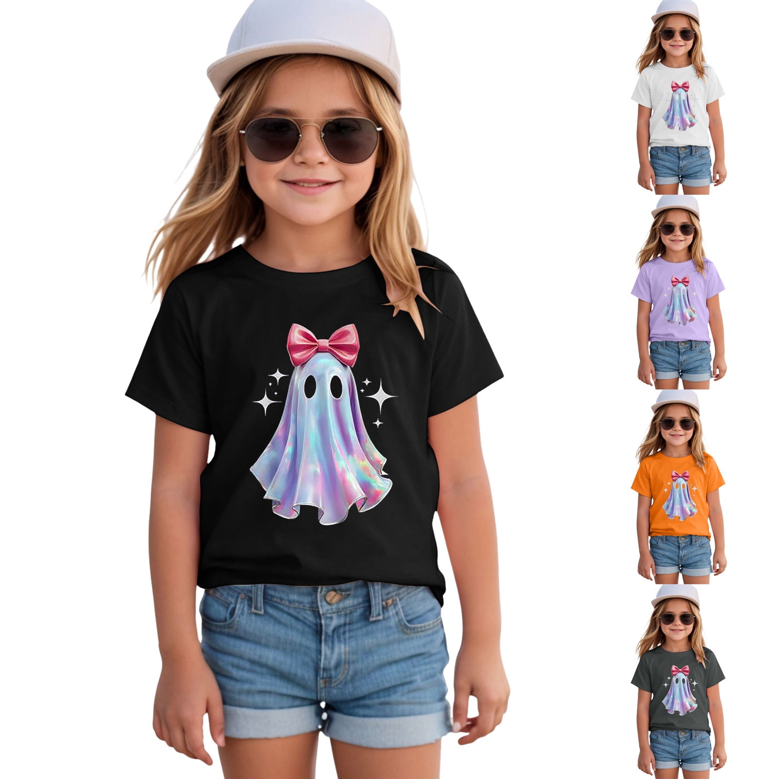 idosla Halloween Deals Kid Boy Girl Shirts Stay Spooky Ghost T-Shirt ...