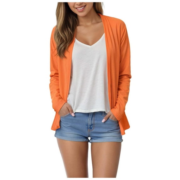 idosla Lightweight Long Sleeve Cardigans for Women Open Front ...