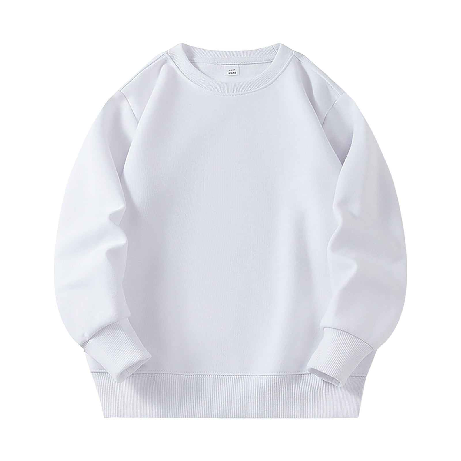 idosla Toddler Baby Boys Girls Pullover Sweatshirt Solid Color Crewneck ...