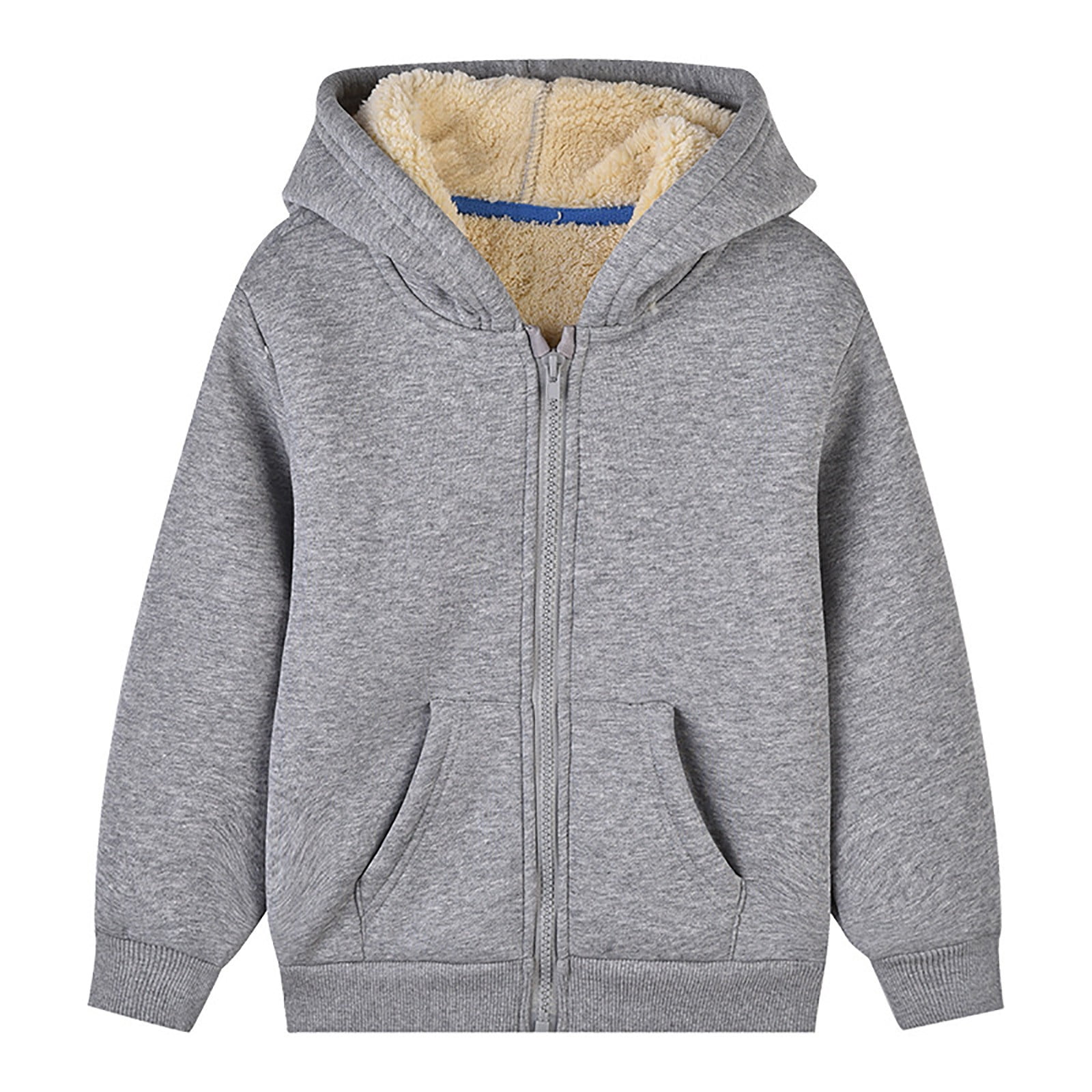idosla Unisex Sherpa Lined Jackets - Toddler Boys Girls Fleece Jacket ...