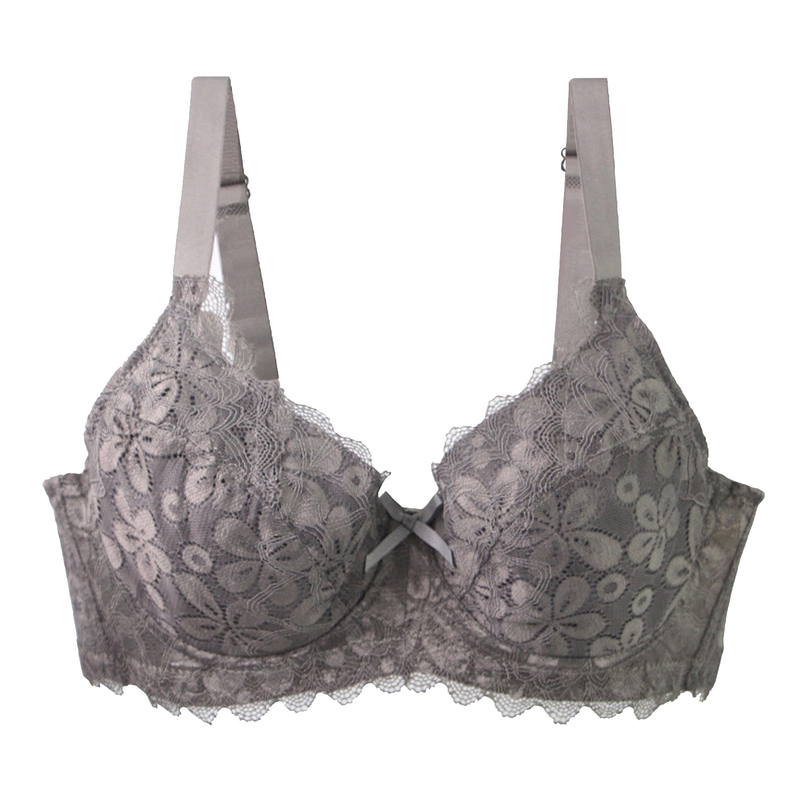 idosla Women's Comfortable Lace Bra Underwire Push Up Bra Back 4-Row 4 ...