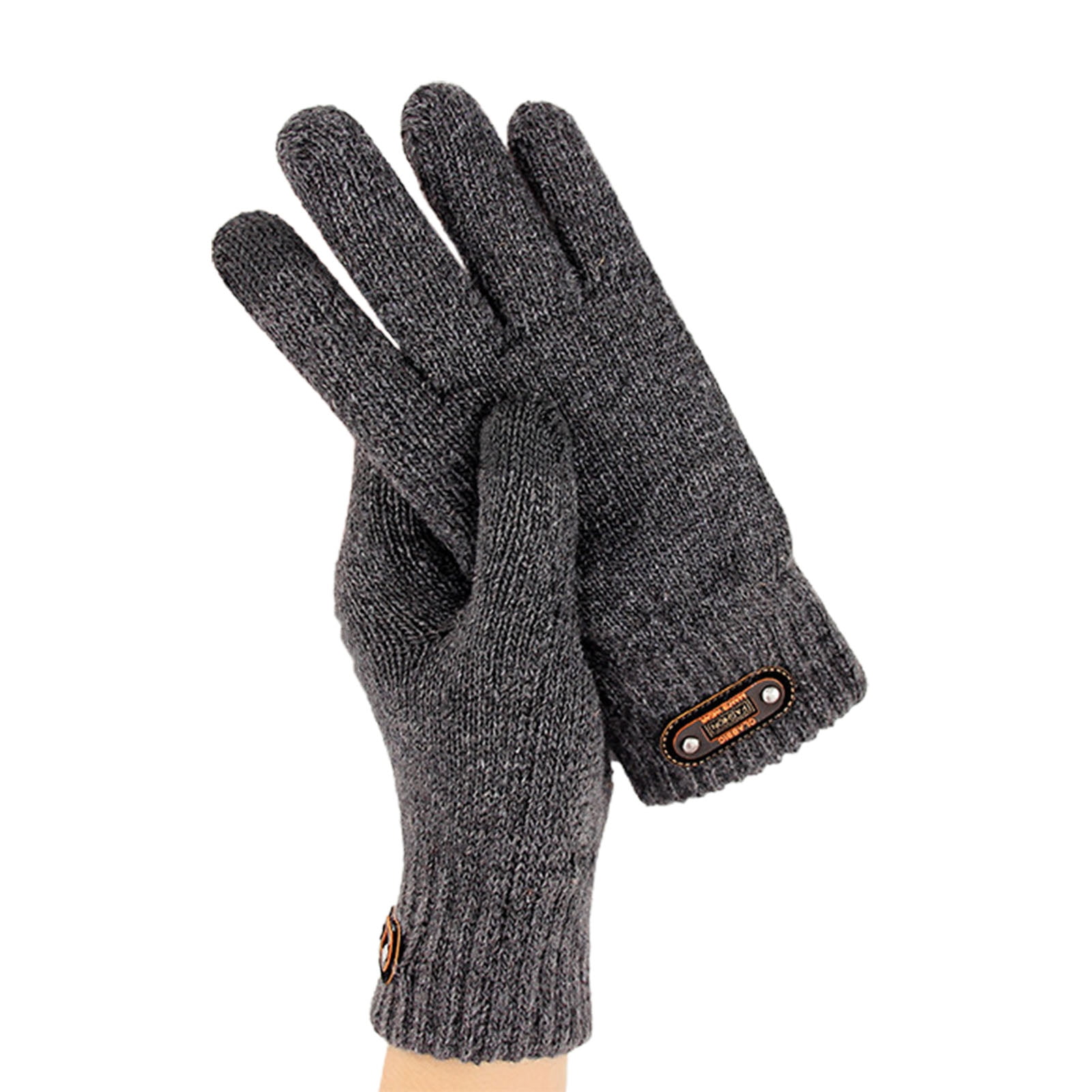 ievspot 1 Pair Winter Gloves for Men Women Anti Slip Thermal Soft Knit ...