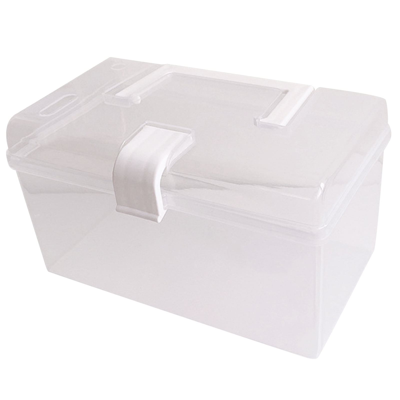 ievspot 1 Pcs Clear Plastic Box with Handle and Latches,Dust-Proof ...