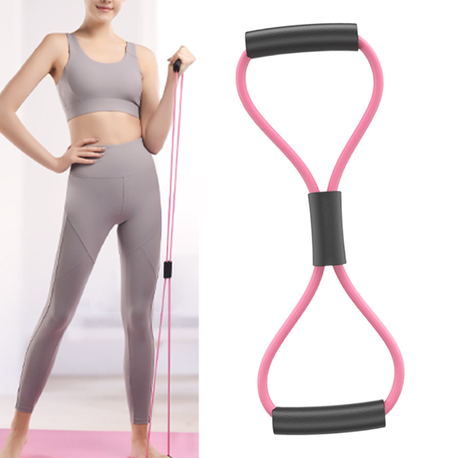ievspot 1 Pcs Figure 8 Fitness Resistance Band,Arm Back Training ...