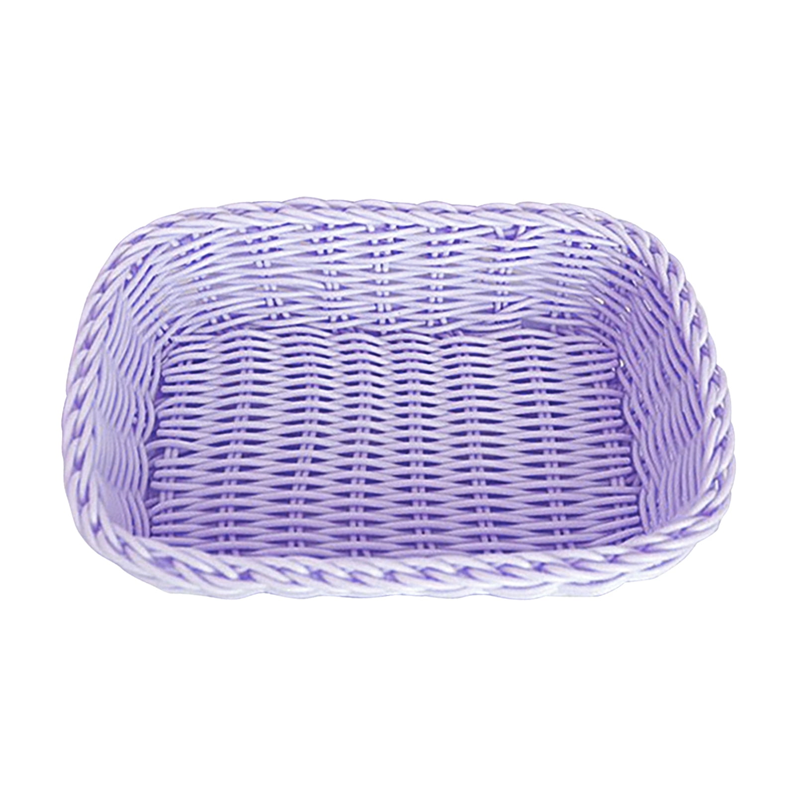 ievspot 1 Pcs Hand-Woven Small Plastic Baskets, Rectangular Heart ...