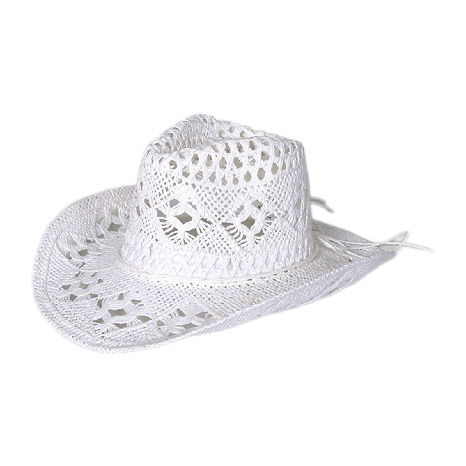 ievspot 1 Pcs Womens Shapeable Straw Cowboy Hat Western Cowgirl One ...