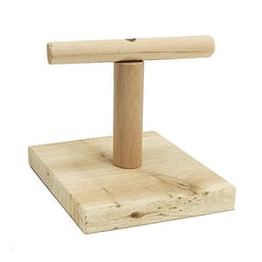 Bird Perch with Feeding Cup, Parrot Wood Perch Stand, Bird Pet Perch ...