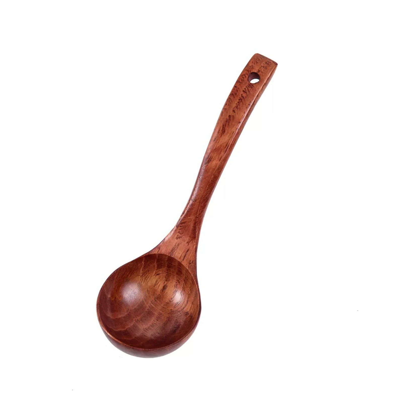 ievspot 1 Pcs Wooden Ladle for Cooking, Wood Ladle Soup Spoon, Teak ...