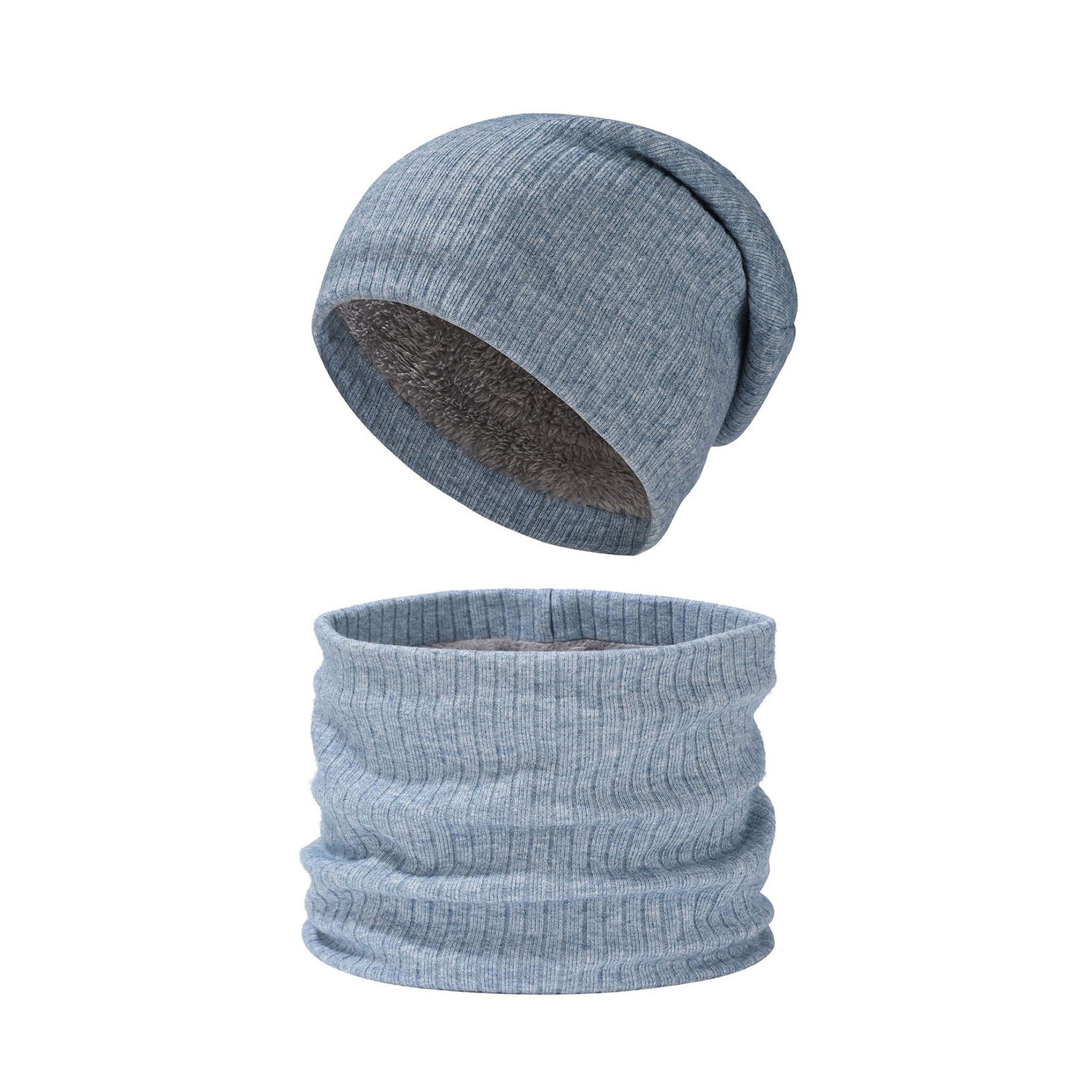 ievspot 1 Set Knitted Neck Gaiter Hat Winter Cold Weather Outdoor ...