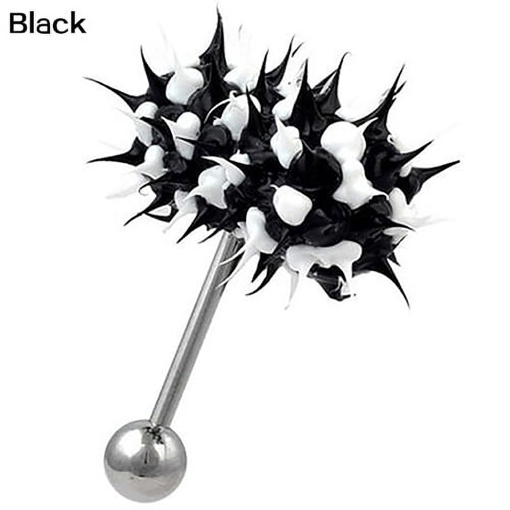 ievspot 1Pc Cool Vibrating Barbell Tongue Rings Bars Piercing Stainless ...