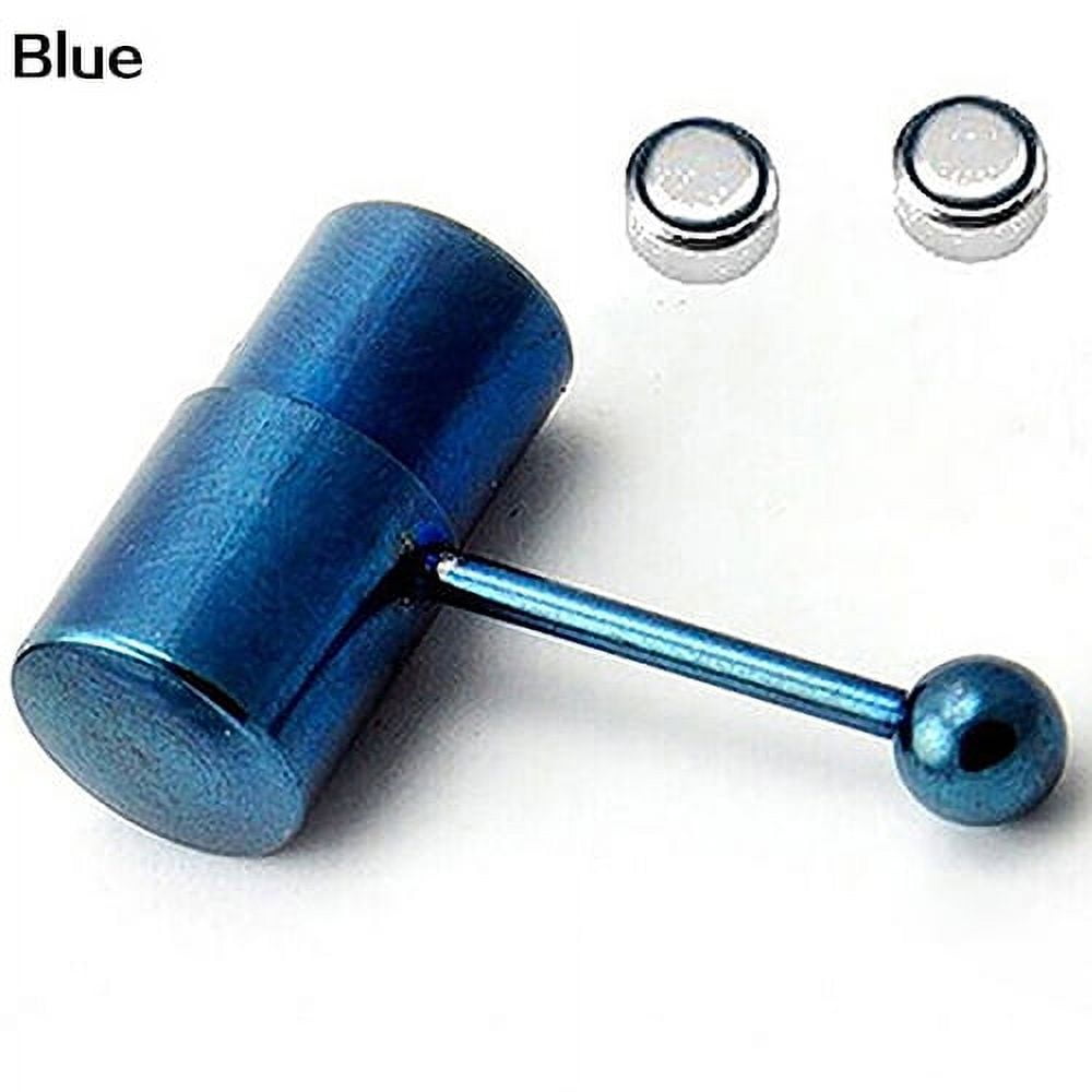 ievspot 1Pc Cool Vibrating Barbell Tongue Rings Bars Piercing Stainless ...