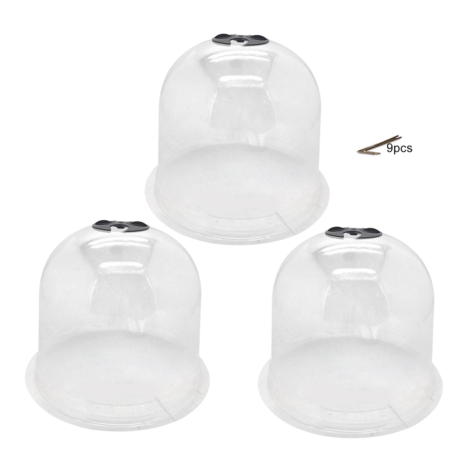 ievspot 3 Packs Garden Cloche Dome Plant Bell Protector Covers with 9 ...