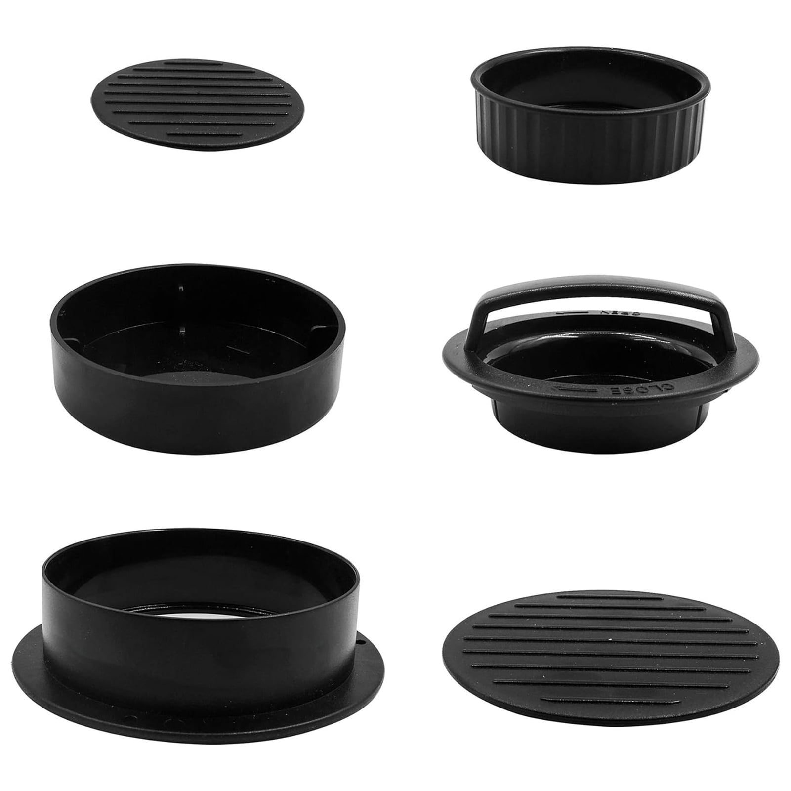 ievspot 3-in-1 Burger Press,Non-Stick Hamburger Mold Patty Paper Sheets ...
