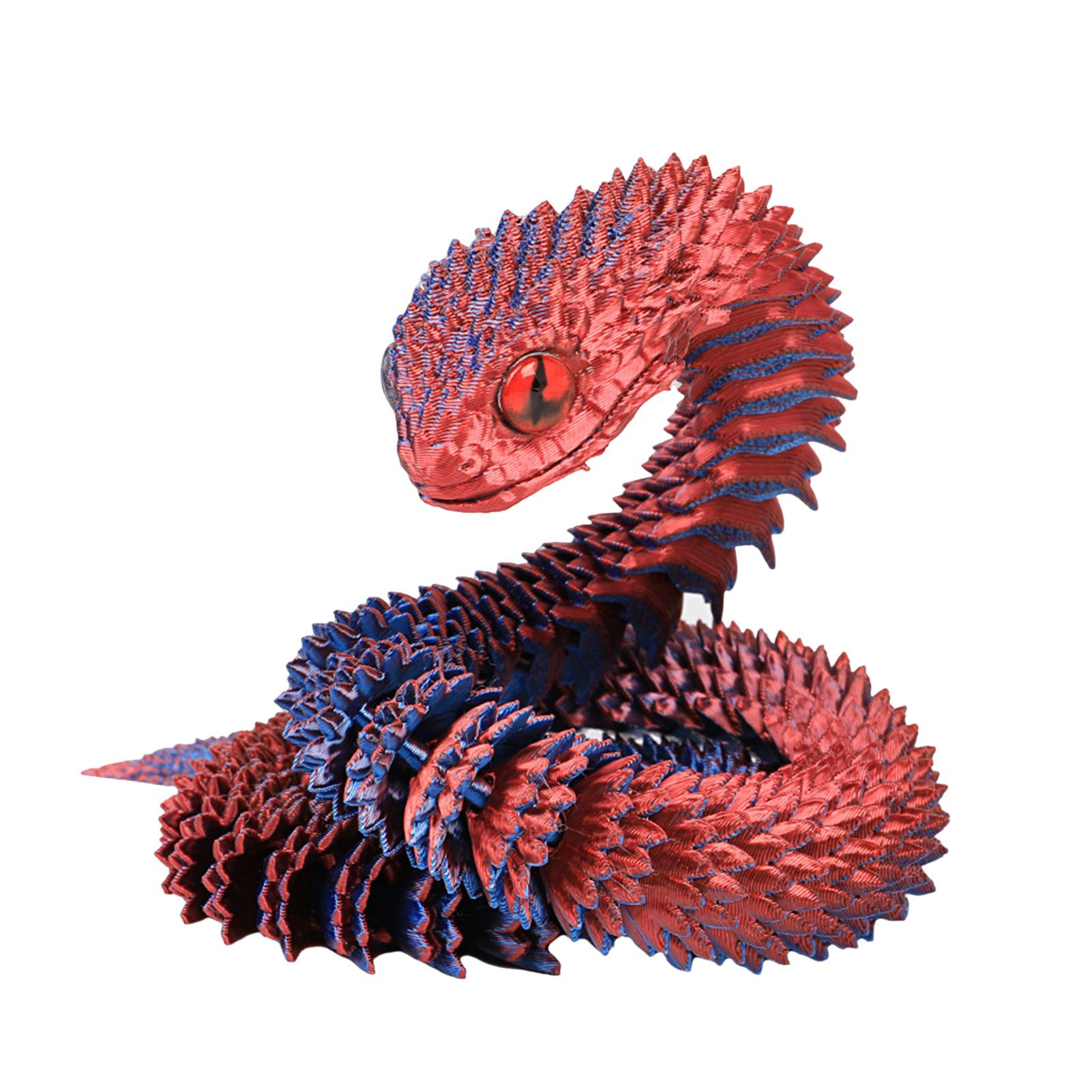 ievspot 3D Printed Animals Articulated Simulated Snake Toys Realistic ...