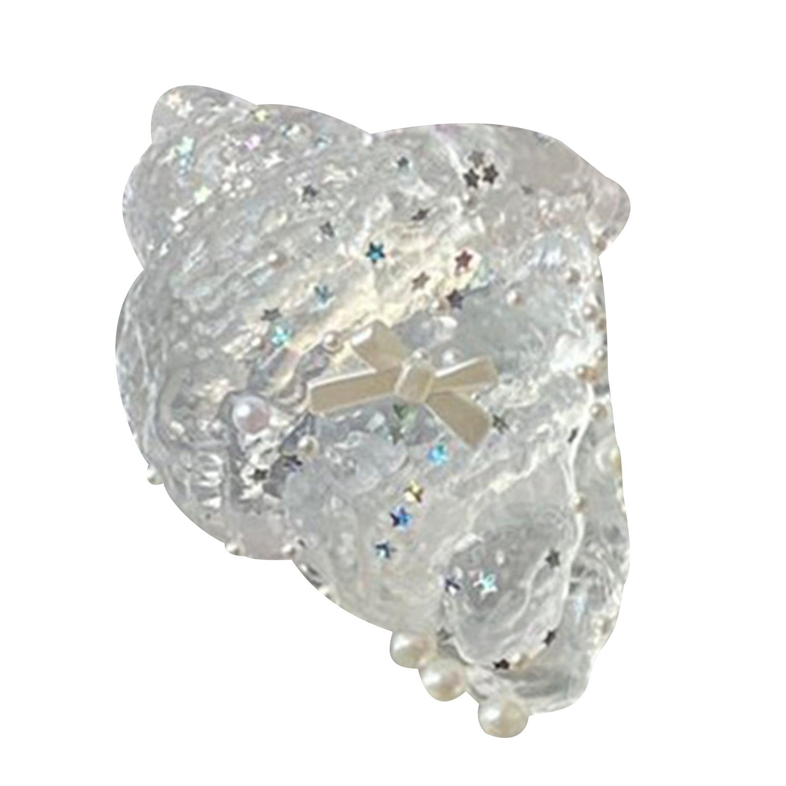 ievspot Clear Waffle Squeeze Toy Stress Relief Transparent Donut Toast ...