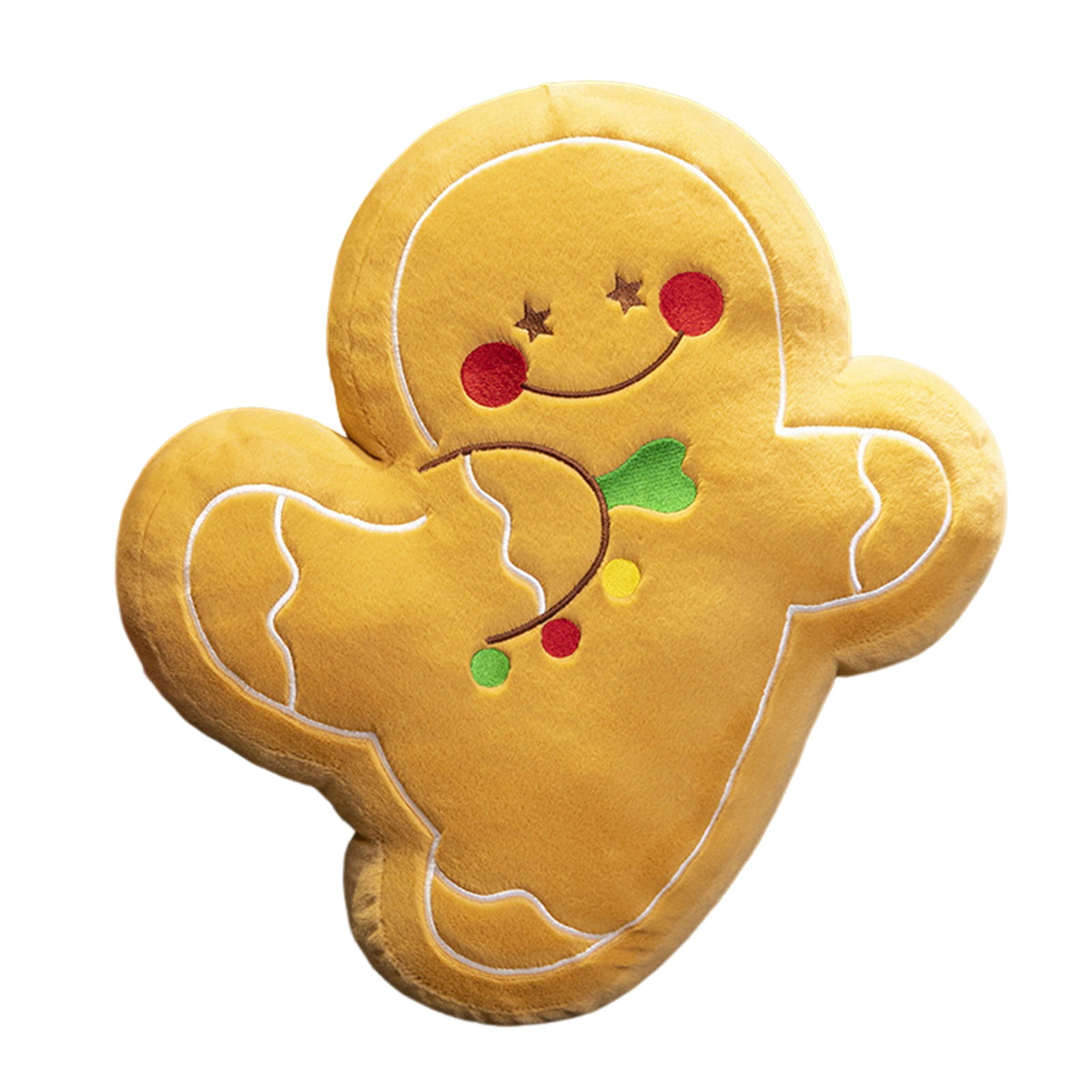 ievspot Gingerbread Man Plush Doll Pillow Christmas Decorative Cushion ...