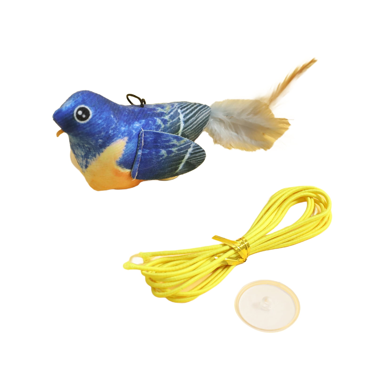 ievspot Interactive Chirping Bird Cat Toy Realistic Plush Bird with ...
