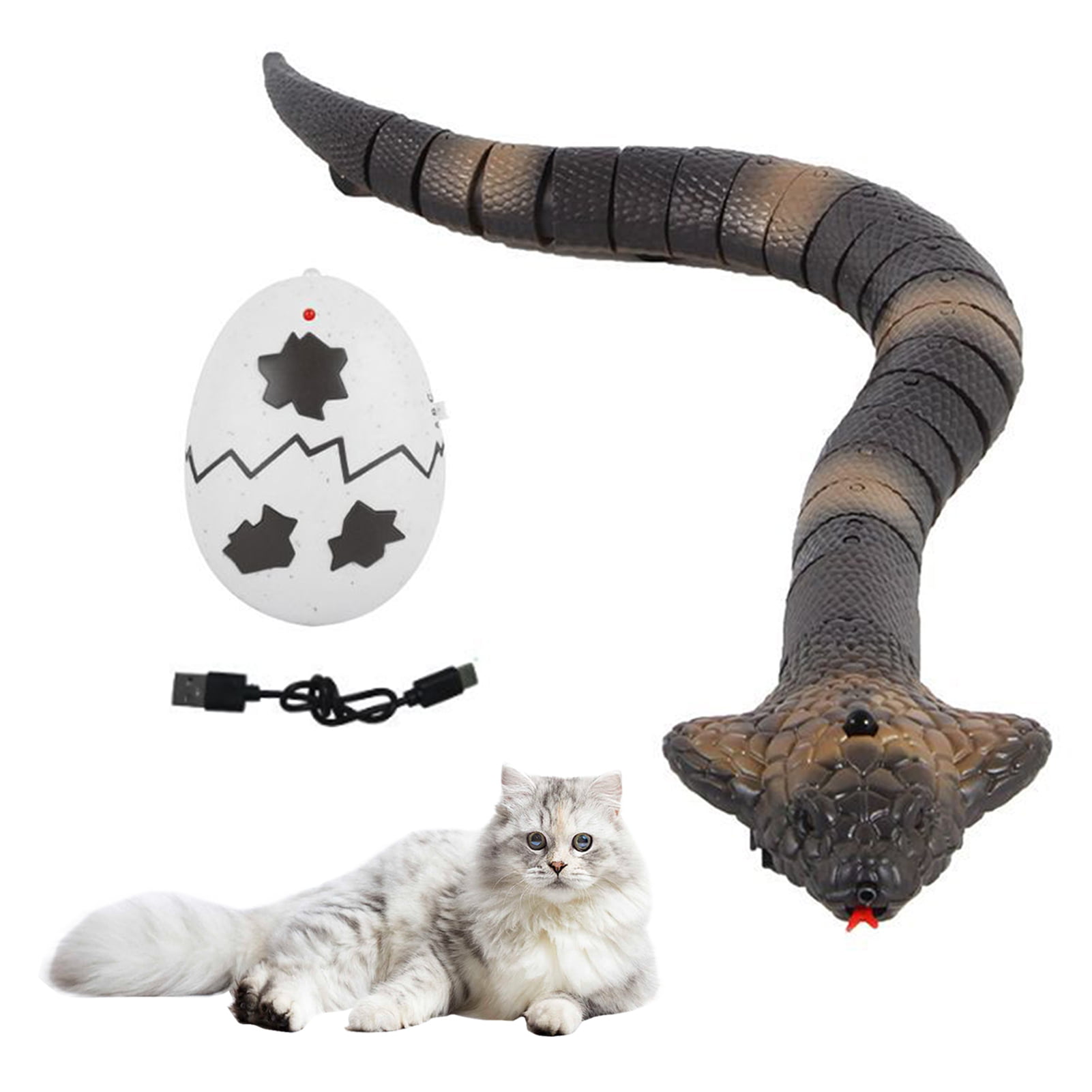 ievspot Realistic RC Snake Toy with Remote Control Smart Sensing Cat ...