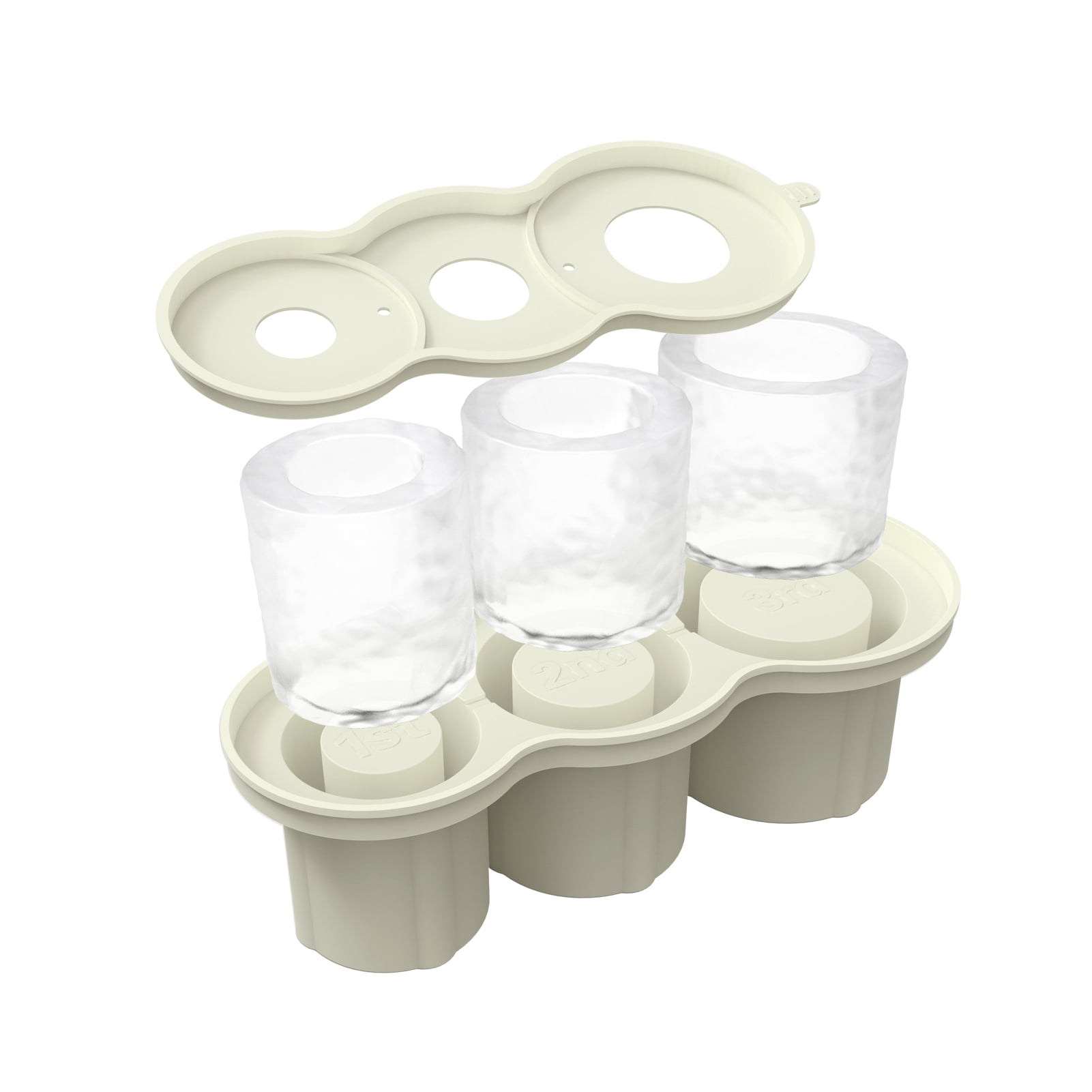 ievspot Silicone Ice Mold Cylinder Hollow Shape Stackable Juice Whiskey ...