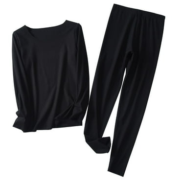 BLVB Thermal Underwear Set for Women Long Johns with Fleece Lined Long ...