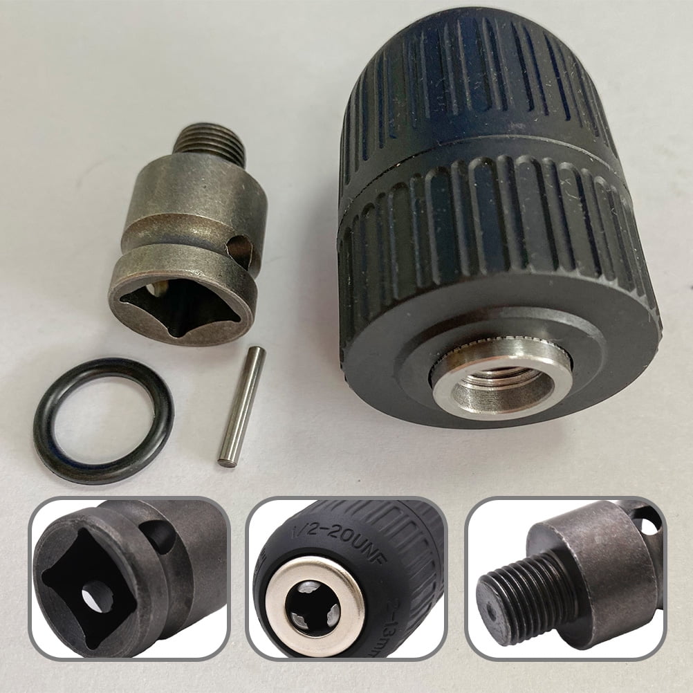 ifundom Three-Jaw Drill Chuck Adapter Hand-Tight Practical Electric ...