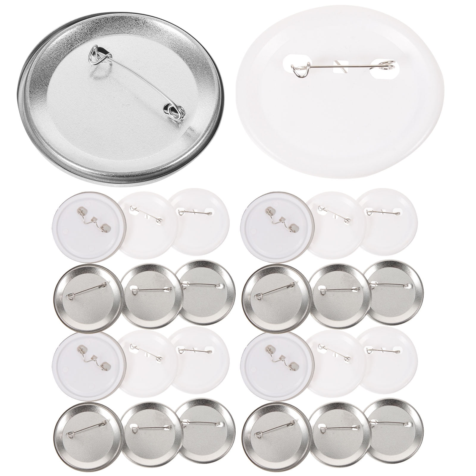 ifundom 1 Set of Blank Button Badge Parts Clothes DIY Badges Metal ...